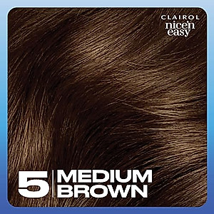 Clairol Nice'n Easy Permanent Hair Dye, 5 Medium Brown Hair Color, Pack of 1