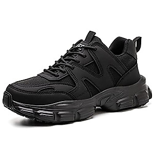 SYLPHID Steel Toe Shoes for Women, Womens Steel Toe Sneakers, Women’s Safety Work Shoe Breathable Lightweight, Slip Resistant