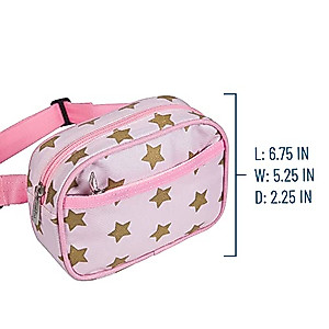 Wildkin Fanny Pack for Girls & Adults, Keep Organized and Trendy with Multifunctional Fanny Pack, Roomy with Adjustable Belt, Perfect Size for Concert, Festival & Parades (Pink and Gold)