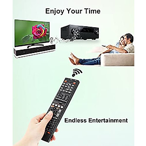 JISOWA Replacement for Yamaha Receiver Remote Control Universal RX-V367 RAV463 ZA11350 RX-V375 RX-V677 RX-V371 RAV331 WT92670 RX-V373 RAV432 RX-V577 RAV494 HTR-3063 RX-V473 RAV293 WR00270 RAV521