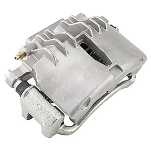 TRQ Front Brake Pad & Rotor Kit Brake Caliper Brake Pads Brake Rotor Ceramic Vented Premium G-Coated Compatible with 1999-2002 Ford Mustang