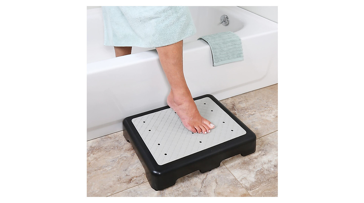 SUPPORT PLUS 3.5" Half Step Stool | Non-Slip Safety for Seniors
