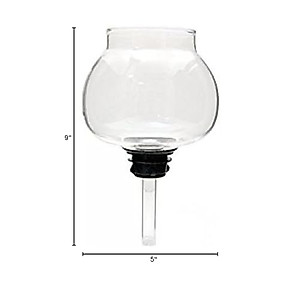 Yama SY8-8 Cup 32 Oz Siphon Coffee Maker Replacement Top Beaker - Borosilicate Glass, Heat-Resistant, Dishwasher Safe