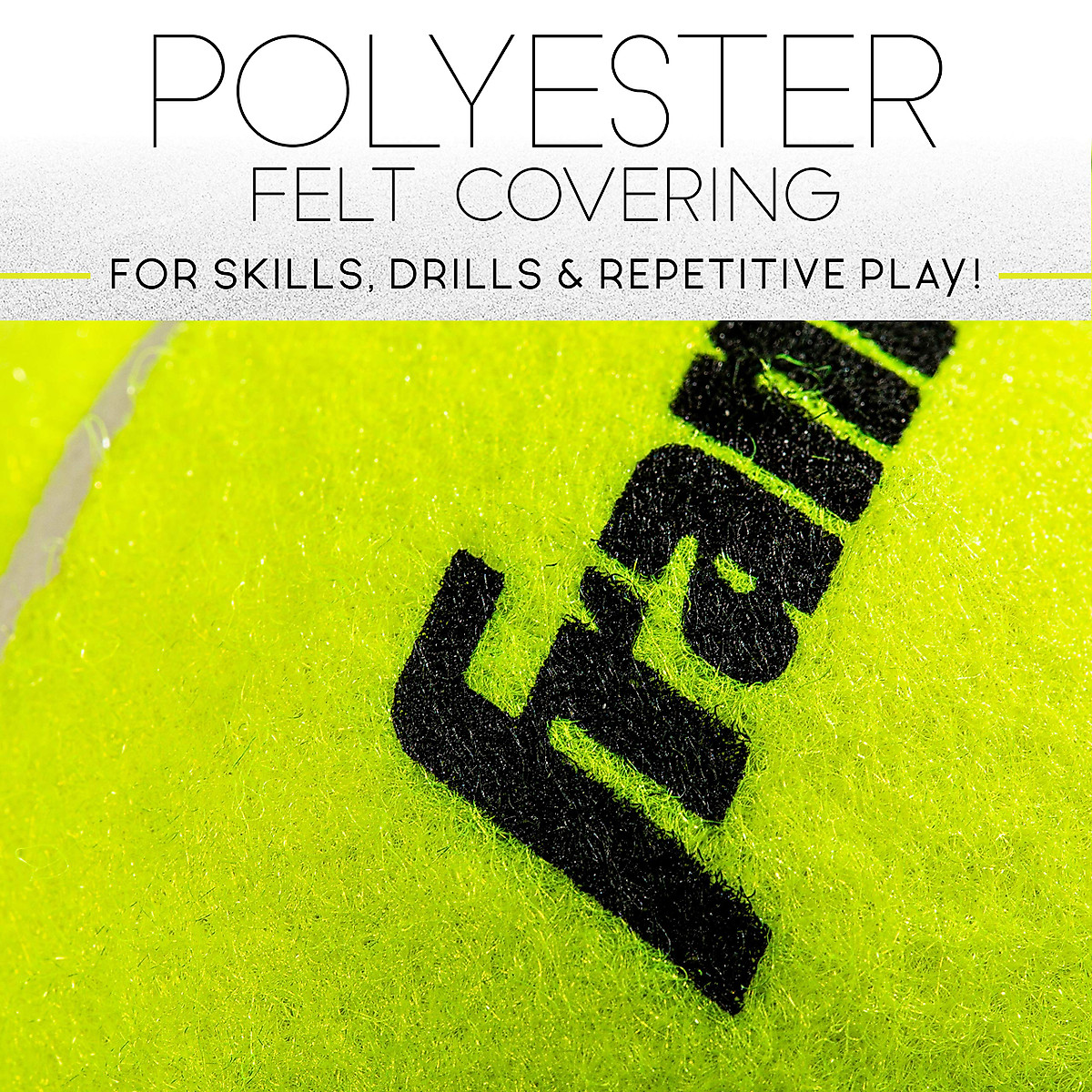 Franklin Sports Practice Tennis Balls - Pressureless Low Bounce Tennis Balls for Training - 18 Ball Bulk Pack with Carry Bag