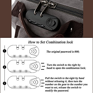 Leaper Men Canvas Messenger Bag Anti Theft Crossbody Bags Unisex Sling Bag Shoulder Bag with Charging Port Black, XXL