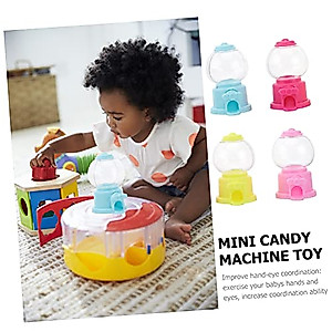 Gumball Machine 8 pcs Kindergarten Desk Favors Miniature Coin Decoration Grabbing Candy Machine Wedding Party Bubble Vending Plastic for Gift Green Yellow Rotatable Candy Machines