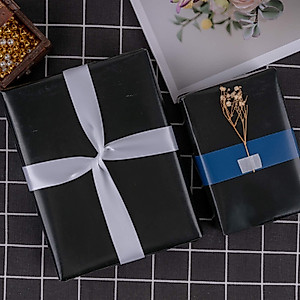 RUSPEPA Black Wrapping Paper Solid Color for Wedding, Birthday, Shower, Congrats, and Holiday - 30 inches x 32.8 feet