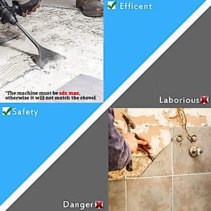 JACKCHEN 6 Inch Wide Tile and SDS-Max Shank, 6" x 15" Remove Chisel, 40Cr Steel Jackhammer Bit,Suitable for SDS-Max Rotary Hammer Drills