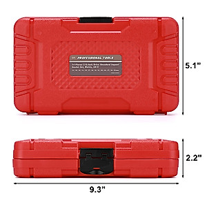 Mayouko 1/2" Drive Shallow Metric Socket Set, CR-V, 6 Point, 14 Pieces, 11mm to 32mm