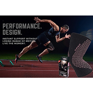 PHYSIX GEAR Knee Support Brace - Premium Recovery & Compression Sleeve for Meniscus Tear, ACL, MCL Running & Arthritis - Best Neoprene Stabilizer Wrap for Crossfit, Squats & Workouts (Single Pink L)