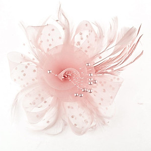 Litter Star Women Fashion Kentucky Derby Fascinators Pillbox Cocktail Headband Headwaer Hat for Wedding and Tea Patry (2-Dark Pink)