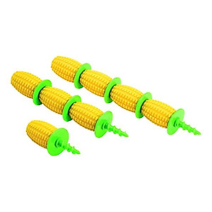 Kuhn Rikon Corn Holders - 8 Piece Set Yellow/Green, 2.75" x 1.2"