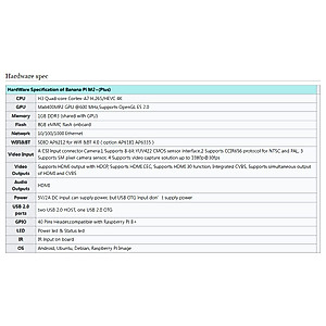 youyeetoo Banana pi M2 Plus (BPI-M2+) Singal Board Computer 1GB RAM 8GB EMMC with SDIO WiFi&BT 4.0 (AP6212) onboard Raspberry Pi Replacement