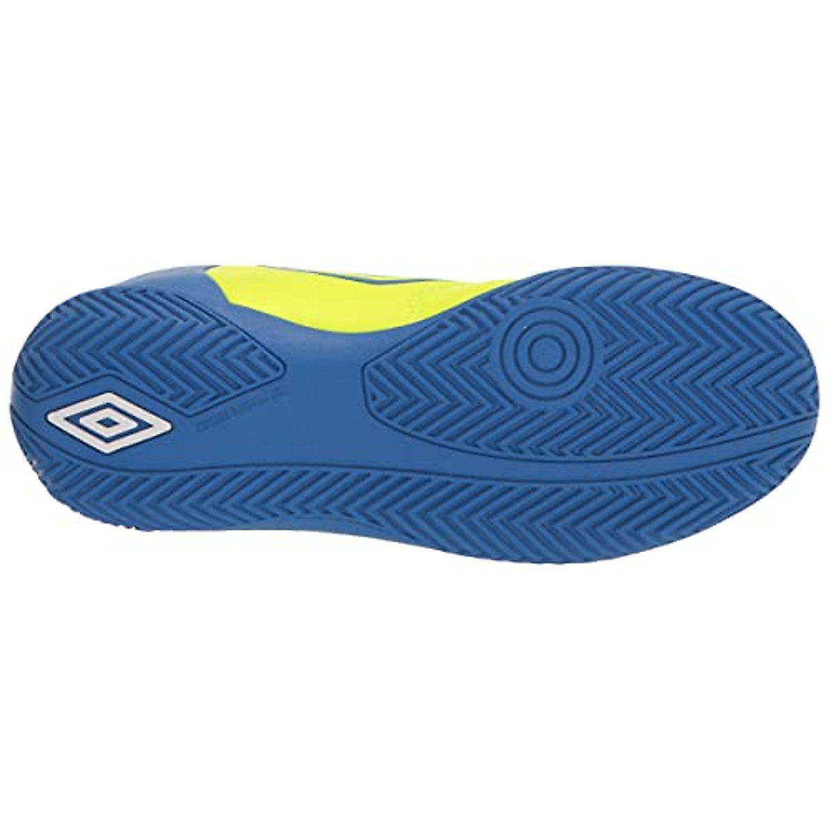 Umbro Boy's Classico XI IC Jr. Soccer Indoor Shoe, Yellow/Blue/White, 11 Little Kid
