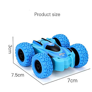 Nenrte Pull Back Cars Double-Sided Friction Powered Vehicles Flips Shockproof Inertia Cars Pull Cars for Boys Girls Toddler Birthday Gift Age 3+ Years Old(4PCS)