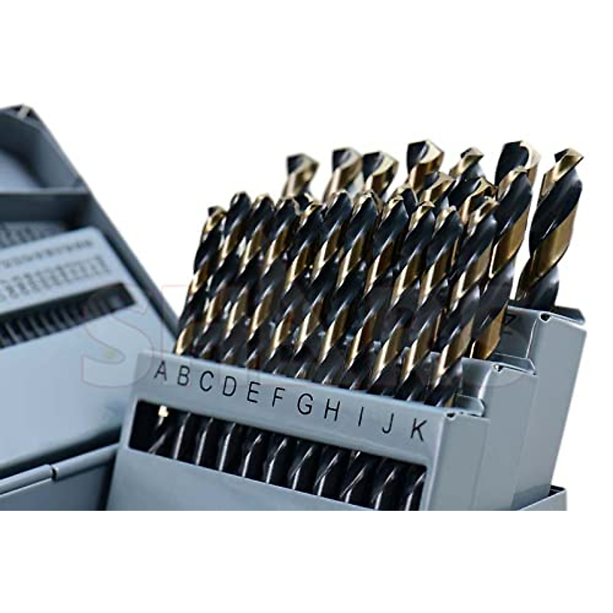 Shars 1/16-1/2", A-Z, #1-#60 HSS Heavy Duty Drill Grade Black & Gold Finish Jobber Drill 135° Point Angle 115 pcs Set 404-2929 L