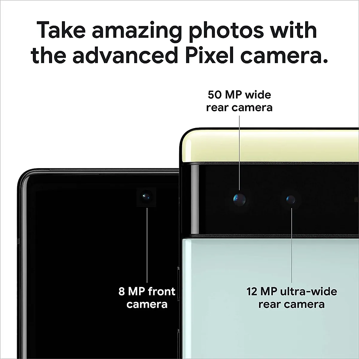 Google Pixel 6 (5G) 128GB Unlocked - Stormy Black (Renewed)