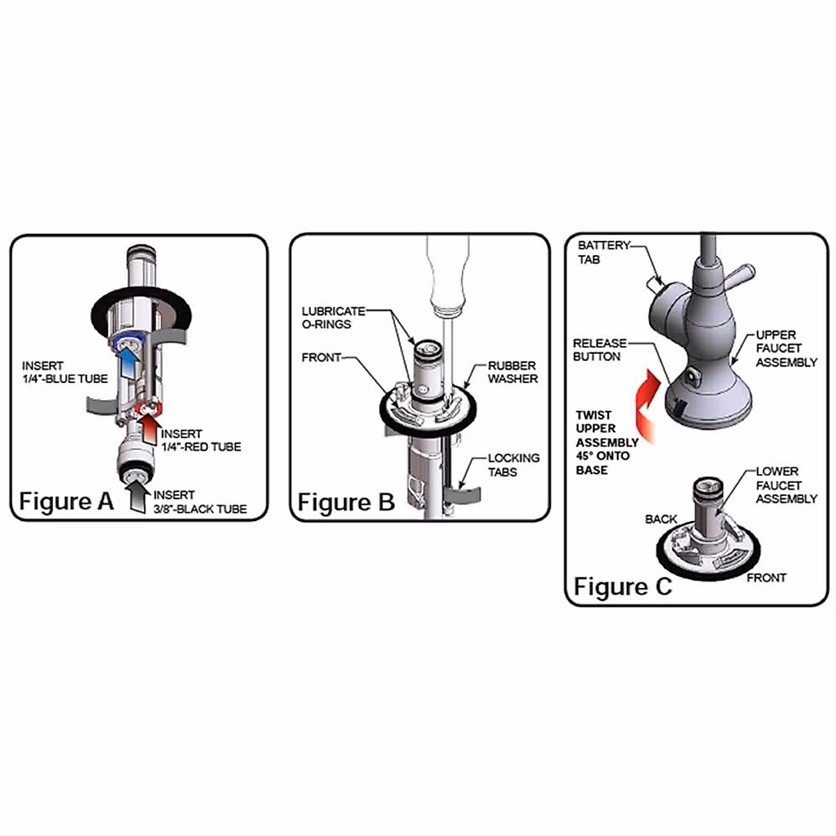 Watts Premier WP116187 Top Mount Twist Air-Gap Monitored Faucet, Brushed Nickel