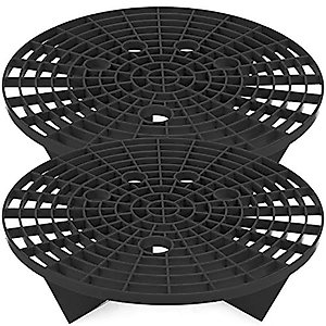 VIKING Automotive Bucket Insert Grit Traps for Car Wash and Detail Kits, Helps Remove Dirt and Debris from Microfiber, Mitts, Cloths, and Sponges, 2 Pack, Black