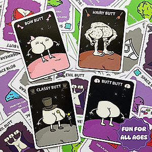Butts in Space: The Card Game - Fun Gift for Families, Kids Ages 8-12, Teens, Grandmas, Grandpas, and Old Maids