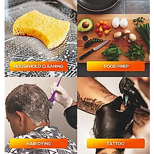 Soft Disposable Black Vinyl Gloves - 100 Pack 3 Mil Powder Free Black Disposable Gloves - Cooking Gloves Disposable Food Safe – Gloves for Cooking, Latex Free (Medium - Pack of 100)