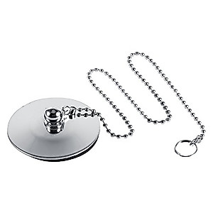 Drain Stopper Bathroom Sink Bathtub Accessories Hair Catcher Trap Strainer,Tub Stopper,Chrome Kitchen Sink Bathroom Bathtub Drain Cover Stopper Solid Metal Waste Plug with Chain