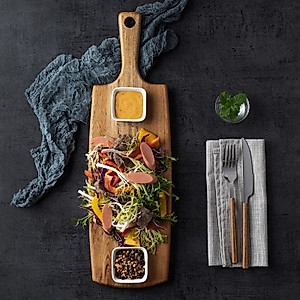 Acacia Wood Cutting Board, Large Wooden Chopping Boards With Handle For Kitchen -19.69 inch,