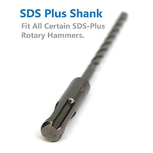 VALYRIANTOOL 10-Pack 3/8 Inch x 8 Inch SDS Plus Rotary Hammer Drill Bits Set, Carbide Tipped for Brick, Masonry, Stone and Concrete