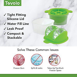 Tovolo Lime Wedge Ice Molds (Set of 2) - Slow-Melting, Leak-Free, BPA-Free/Great for Whiskey, Cocktails, Fun Drinks, and Gifts