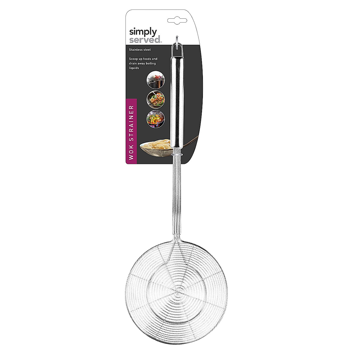 Simply Served Wok Strainers, Standard, Silver