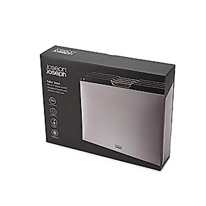 Joseph Joseph Folio 4-Piece Color coded Cutting Board Set, Slimline Case for Organized Kitchen Storage, Large, Stainless Steel