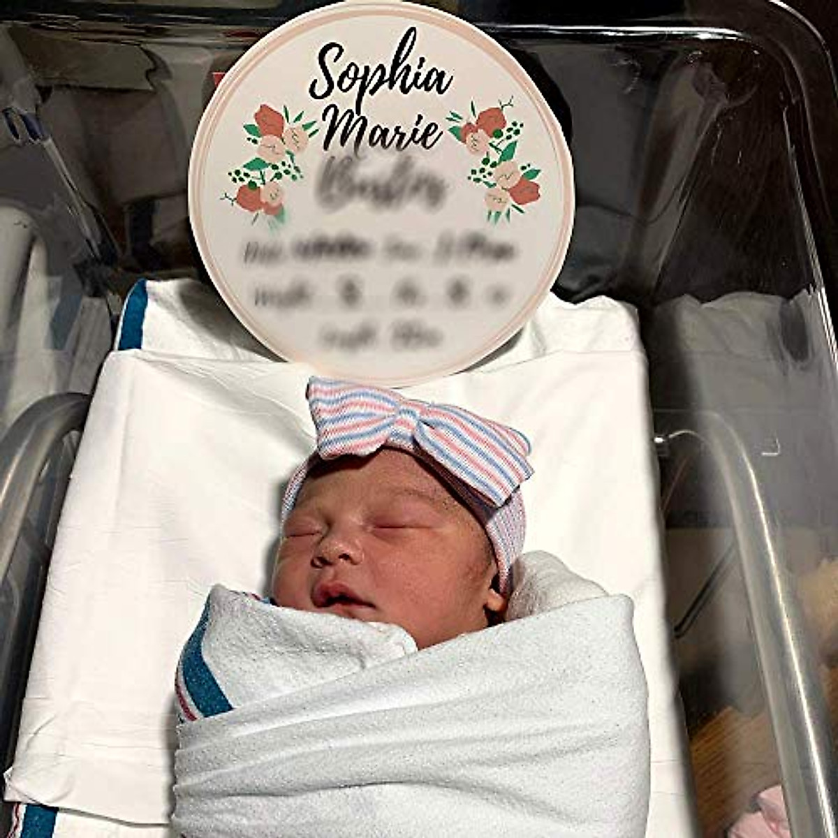 Custom Handmade Wooden Birth Announcement Sign (Christian)