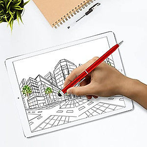 PRO Stylus Pen for Samsung Galaxy S6 Active with Ink, High Accuracy, Extra Sensitive, Compact Form for Touch Screens [3 Pack-Black-Red-Silver]