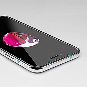 ImpactStrong Shatterproof Tempered Glass Screen Protector for iPhone 8/7 / 6s / 6 [Easy Installation Frame] [Bubble Free] [9H Hardness] [Full Coverage] Case Friendly, 4.7 Inch - (3-Pack)