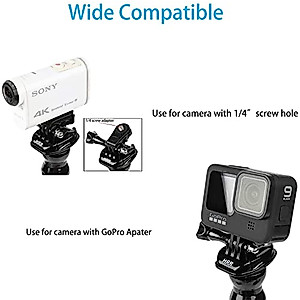 Jaws Flex Clamp Smartphone Mount with Adjustable Gooseneck（13 Sections） Compatible with iPhone Samsung,and GoPro Hero 9,8,7,6,5,4,, 3+, 2, 1, DJI Osmo Action Camera Mounts and Most Action Cameras
