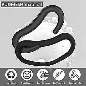 Geekria Facial Interface Bracket & Face Cover Compatible with Oculus/Meta Quest 2, Anti-Light Leakage Face Pad, Breathable Face Bracket, 6in1 Oculus Quest 2 Accessory Set
