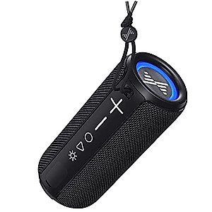 LENRUE Bluetooth Speaker, Portable Wireless Speaker, Waterproof Outdoor Speakers with Light,HiFi Stereo Sound, 24H Playtime,Gift for Men and Woman to Beach,Pool, Bike, Shower