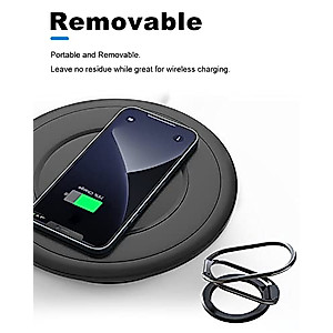 zylee Magnetic Phone Ring Holder Magnetic Phone Grip Magnetic Phone Ring Holder Finger Kickstand, Adjustable Kickstand Compatible for iPhone 14/13/12 Series(Black)