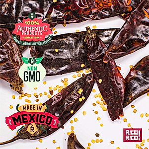 RICO RICO - Dried Guajillo Chiles Peppers 4 oz - Natural and Premium. Great For Mexican Recipes Like Mole, Tamales, Salsa. Resealable Kraft Bag by RICO RICO