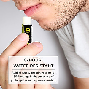 Rubber Ducky Mineral Lip Balm SPF 39 - Lip Sunscreen | Reef Safe Sunscreen | Water Resistant | Vegan | Broad Spectrum Lip Care | Vitamin E for Moisturized Lips | Coconut Flavor | .15 oz Each | 3 Pack