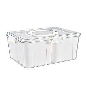 XBWEI Fridge Organizer Storage Containers Drawer Boxes Storage Egg Refrigerator Organizer Drawer Transparent (Color : Clear, Size : 2 Grid)