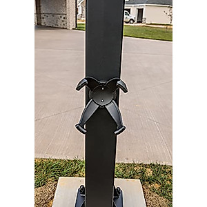 Silverback Basketball Holder Compatible with Men's, Women's, Youth Basketballs, Soccer Balls, Volleyballs, and Kickballs,Black