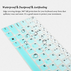 Keyboard Cover for 2023 Lenovo LOQ 15.6" 16"/Legion 7 7i 16ITHg6/Legion Pro 7 7i Gen 8,Lenovo Legion 5 Pro/Legion 7 7i Slim 15,Lenovo Legion 5 5i 5p 5pi 15.6" 17.3" Gaming Laptop Skin-Gradual Mint