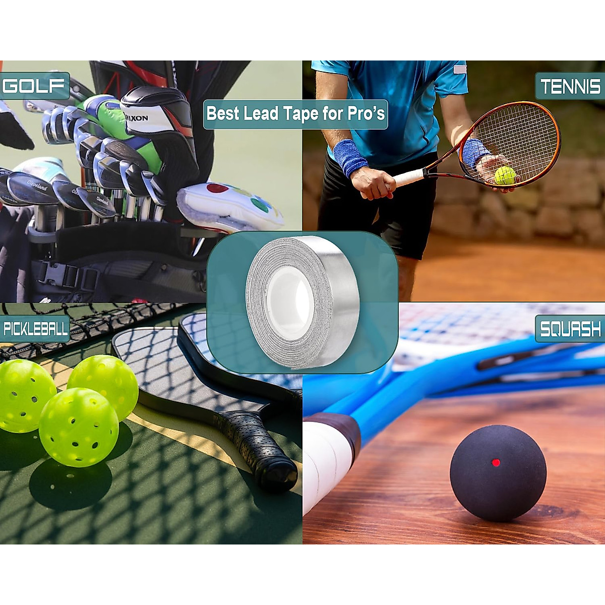 SummerHouse 2 Grams Per Inch High Density Golf Lead Tape 1/2'' x 60'' Available 0.025 Inch Thickness for Golf Pickleball Paddles Tennis Racket Fishing