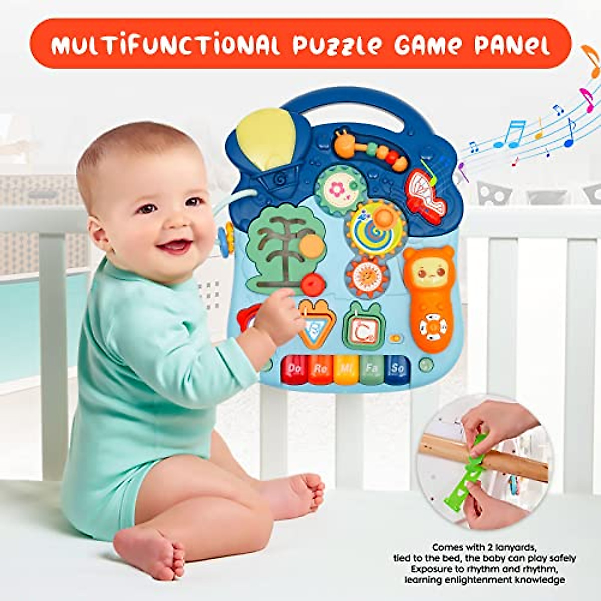 Baby Learning Walker 3 in 1 Sit-to-Stand Learning Walker Kids Activity Center with Weight Gain Design Table Lights Music Phone Multifunction Educational Push Toy for Toddlers Boys Girls (Colorful)