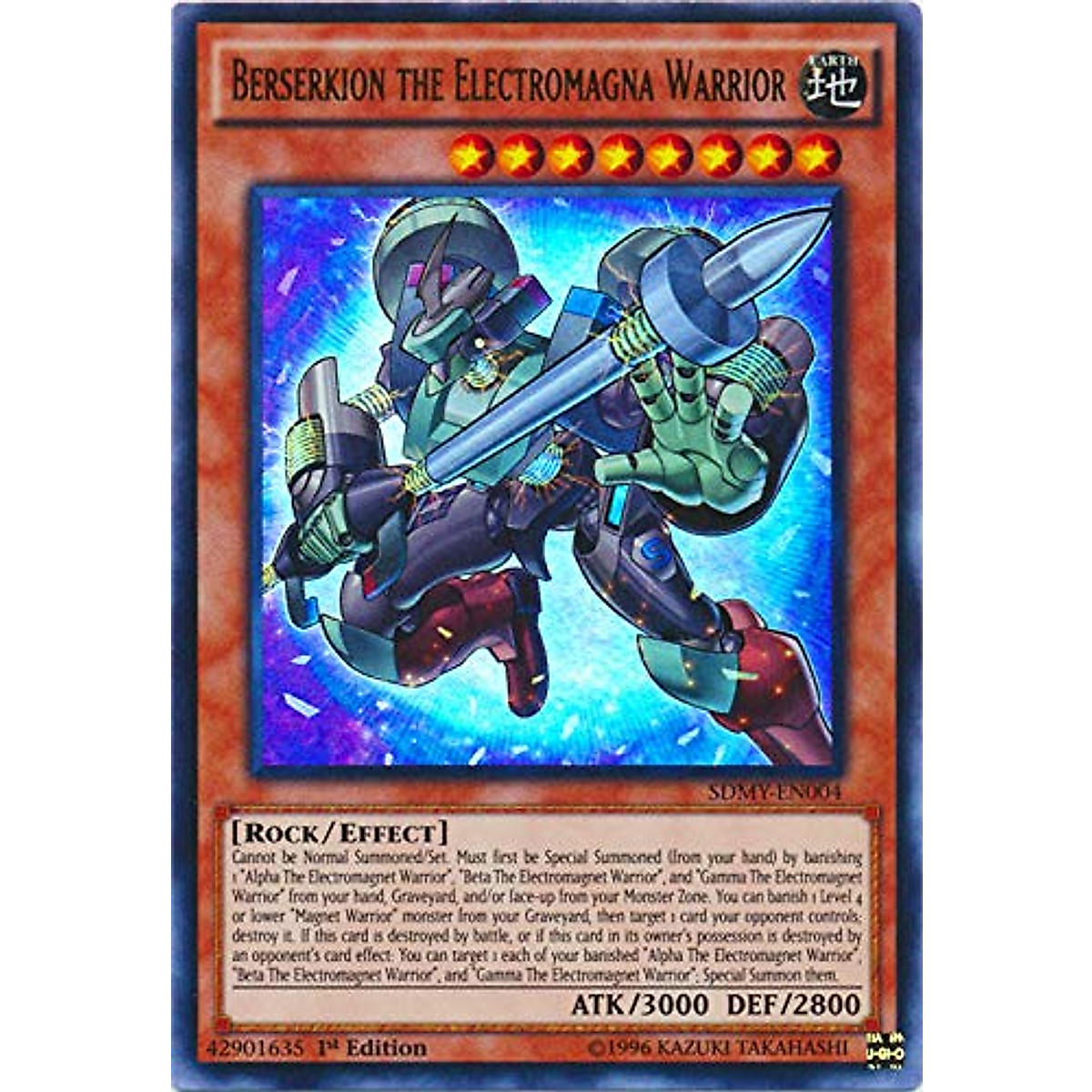 Yu-Gi-Oh! - Berserkion The Electromagna Warrior (SDMY-EN004) - Structure Deck: Yugi Muto - 1st Edition - Ultra Rare