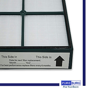 PUREBURG 30936 Replacement True HEPA Filter Compatible with Hunter 30936 fits Quiet Flo 30090 30095 30105 30117 30119 30130 36117 36127 36095 37090 30197 30999 30058,1-Pack
