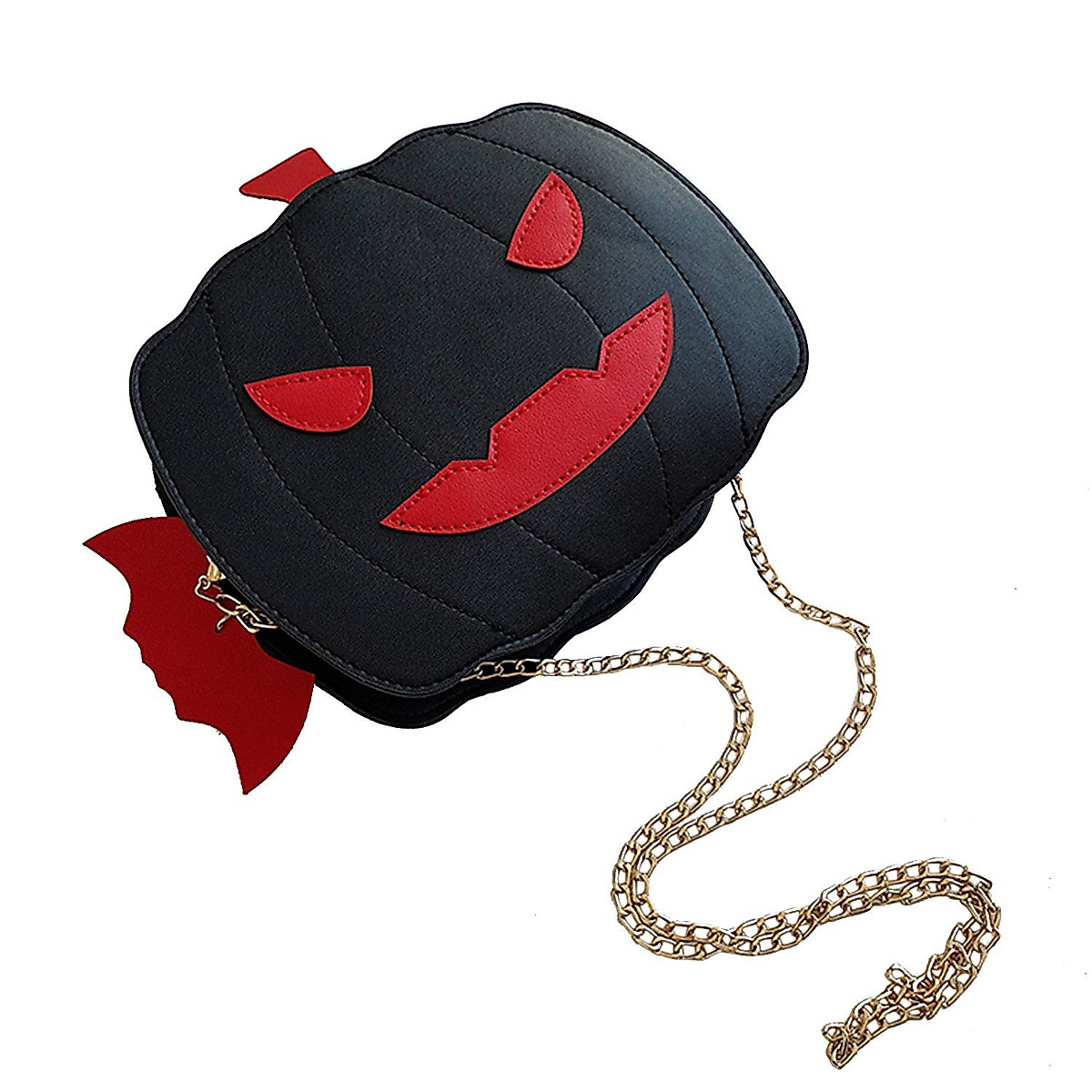 KUANG! Women Pumpkin Shoulder Bag Novelty Devil Crossbody Purse Fashion Halloween Trick or Treat Purses and Handbags for Girls (Silver)