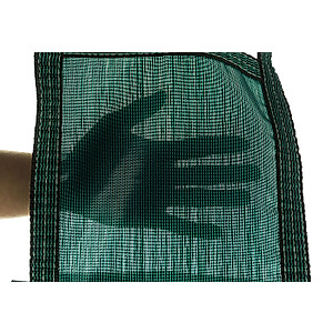 GLI Secur-A-Pool 16 FT X 32 FT Rectangular Mesh Safety Cover System with 3 FT X 8 FT Center End Step, Green