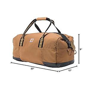 Carhartt Essential Classic Duffel, Heavy-Duty Gear Bag for Jobsite, Gym, & Travel, Brown, 35L